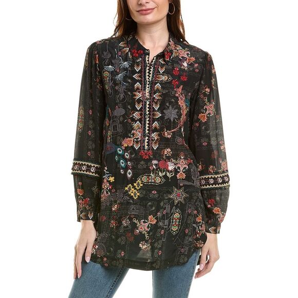 Johnny Was | Tops | Johnny Was Aggie Silk Tunic | Poshmark